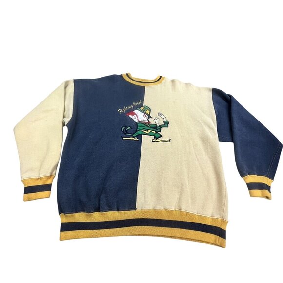 Midwest Embroidery | Sweaters | Vtg Notre Dame Fighting Irish Mens Xl ...